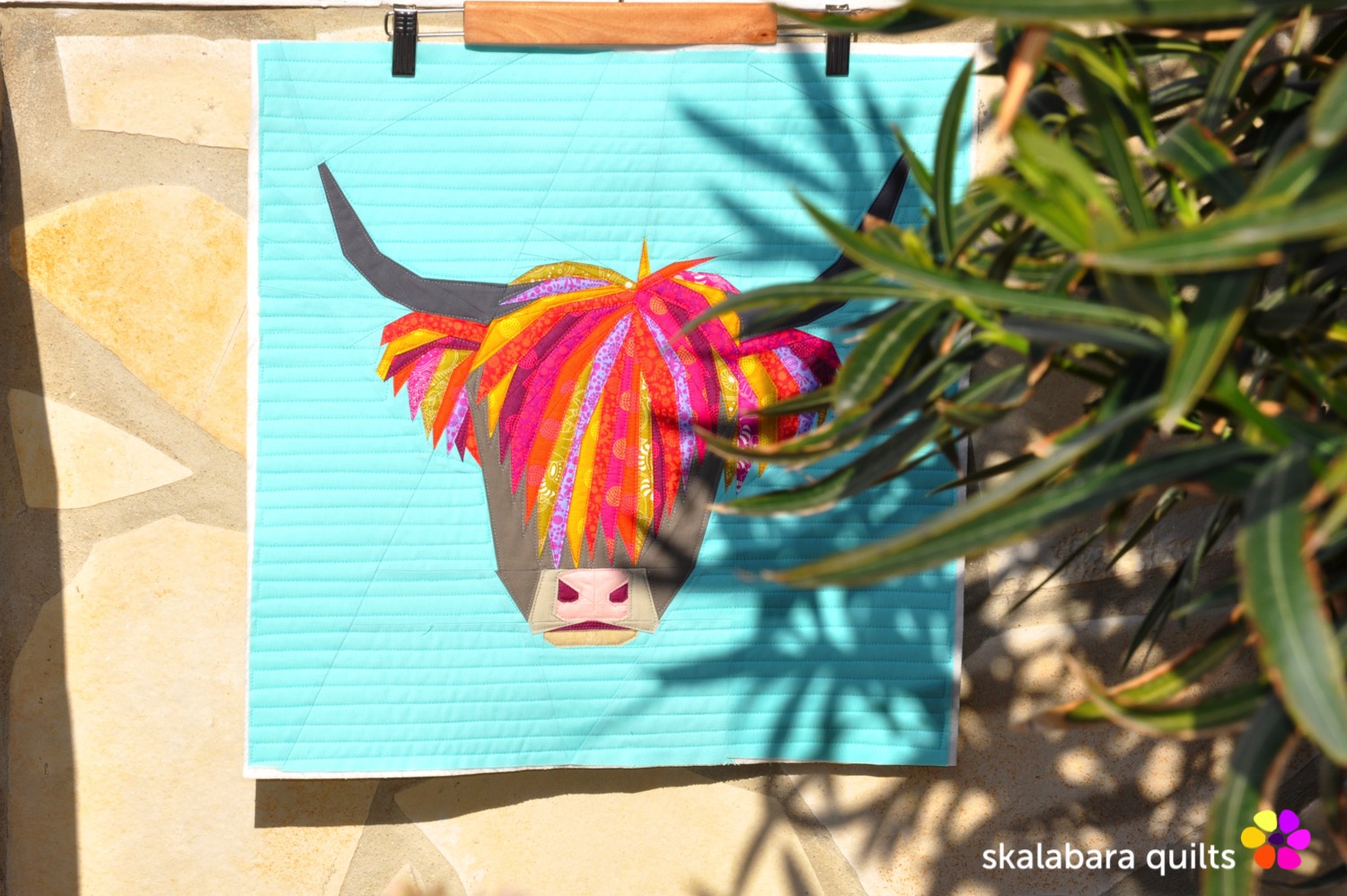 fpp circle of geese and quilting the highland cow « skalabara quilts